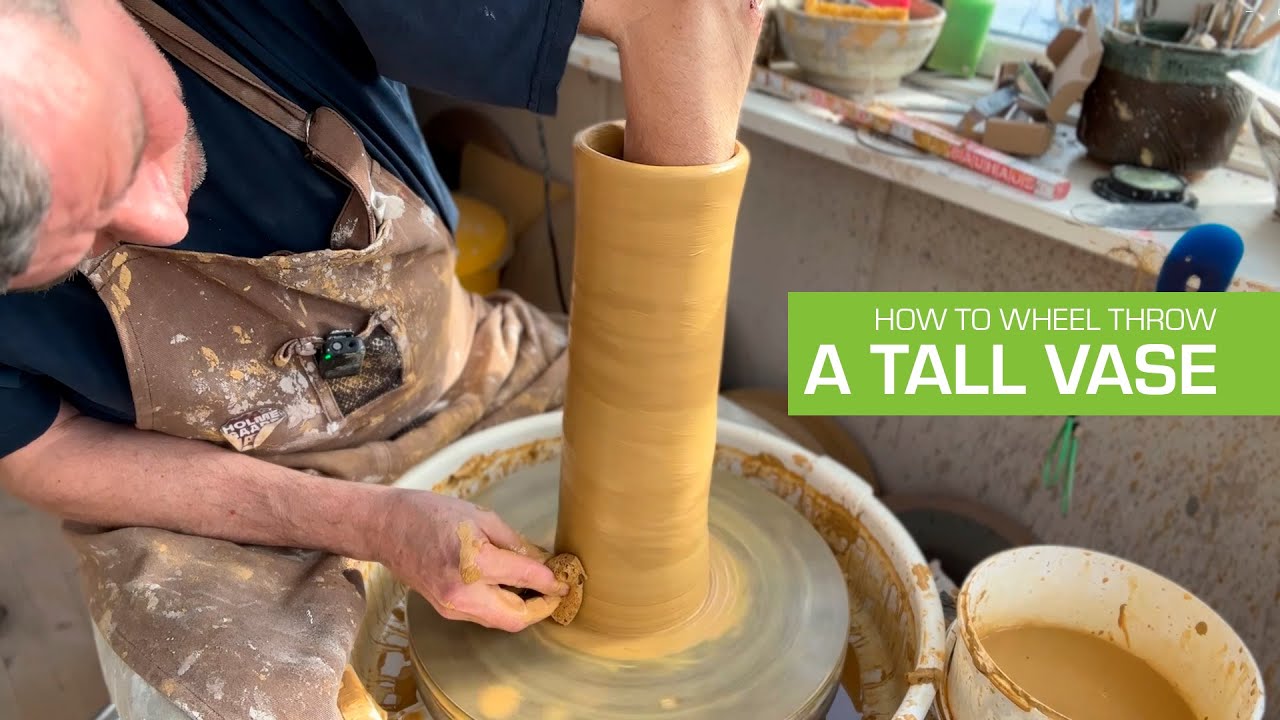 115. How to Wheel Throw a Tall Vase - YouTube