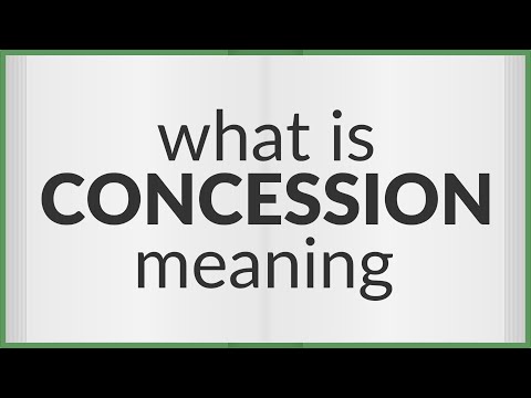Concession | meaning of Concession - YouTube