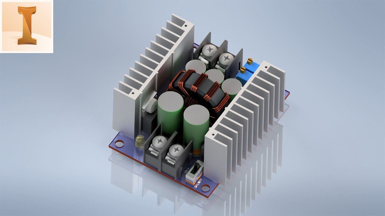 3D Model Step Down Regulator 300W 20A (Inventor Assembly) - YouTube