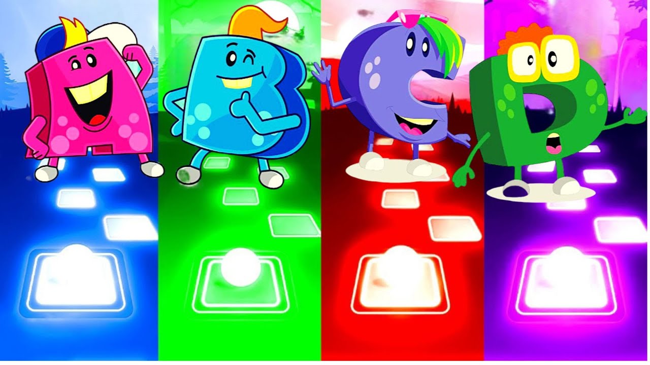 ABCD Monsters, cartoon,song Tiles Hop Edm Rush #abcd - YouTube