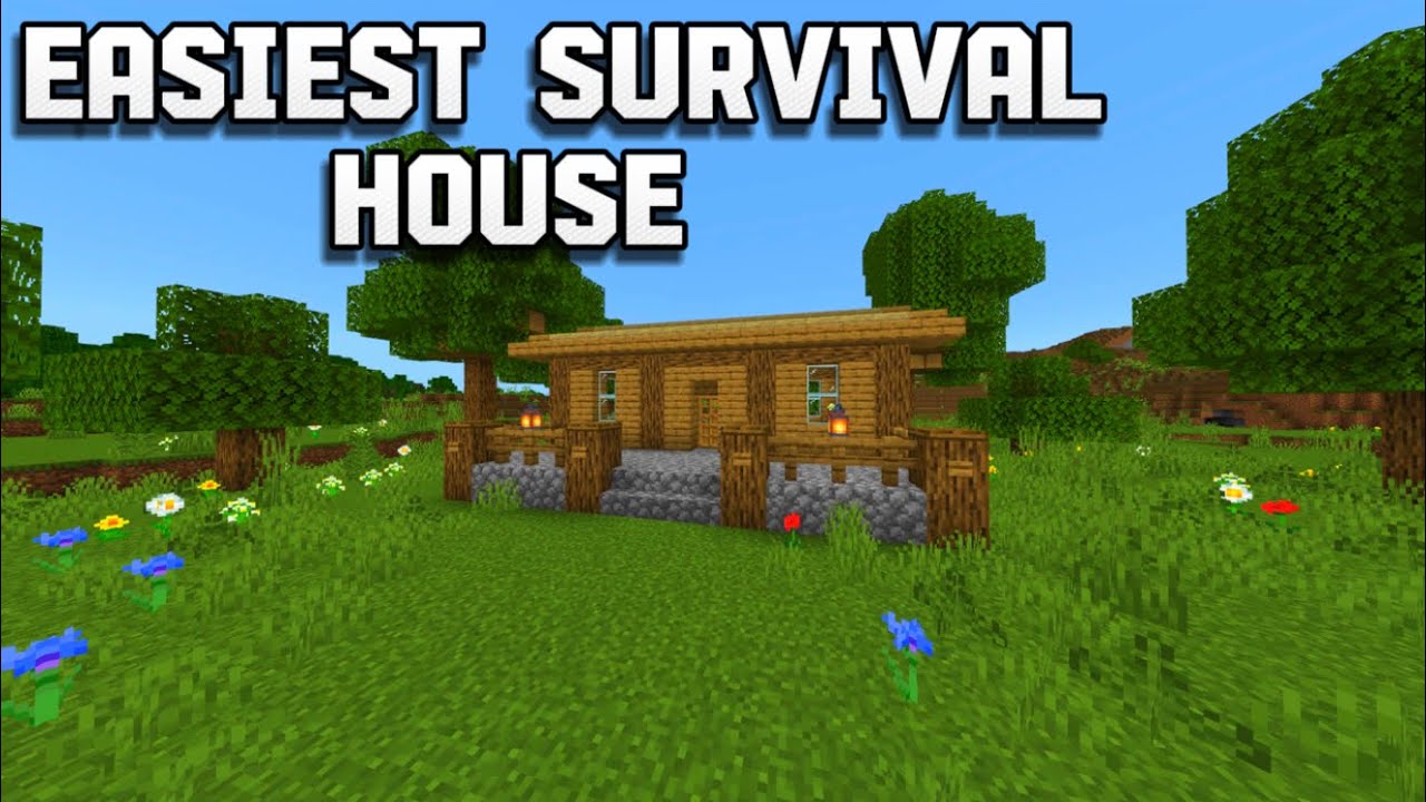 Minecraft: How To Build A Simple Survival House Tutorial - YouTube