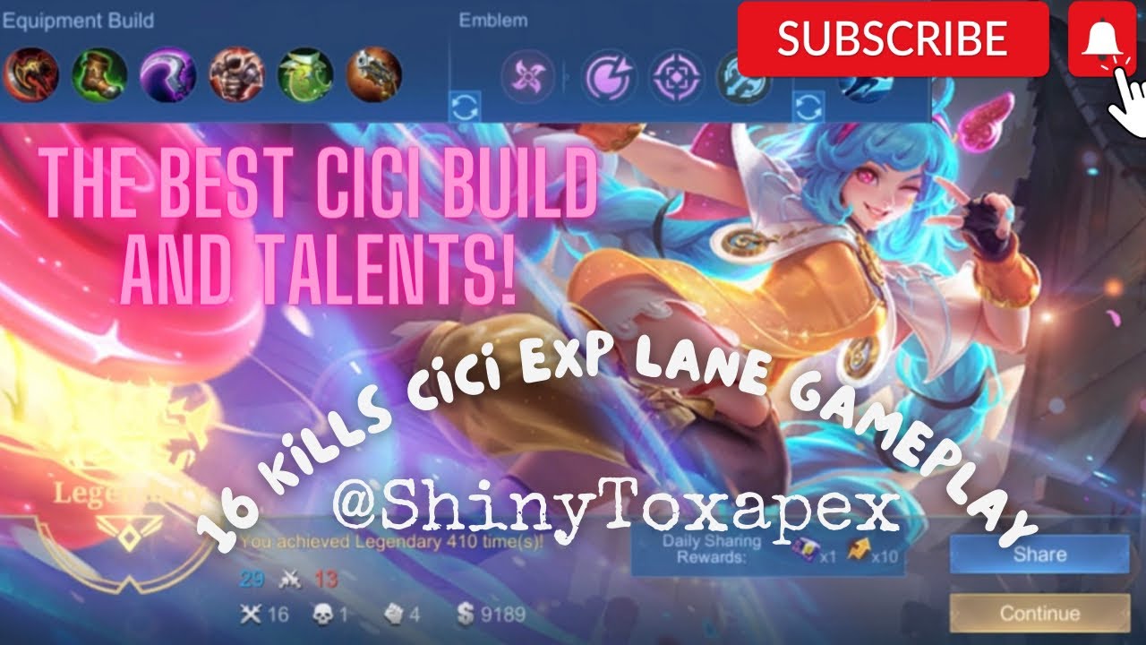Cici BEST BUILD AND TALENTS! 16 Kills+MVP! They surrendered lol - YouTube