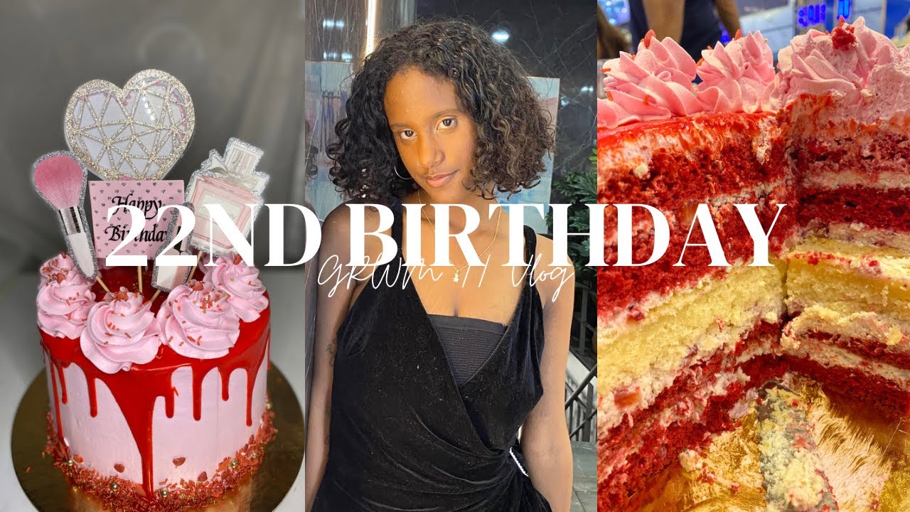 Turning 22 || GRWM, birthday brunch & a big ASS cake - YouTube