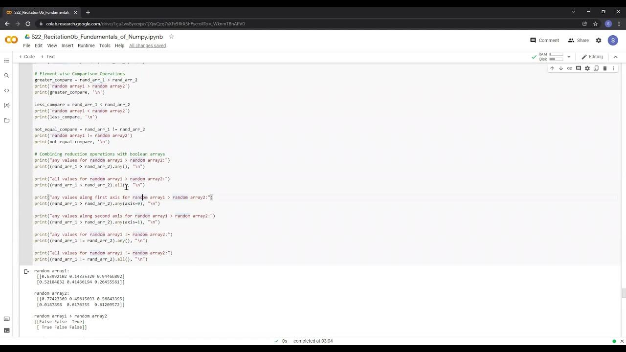 Recitation 0b | Fundamentals of NumPy - Math Operations (8/8) - YouTube
