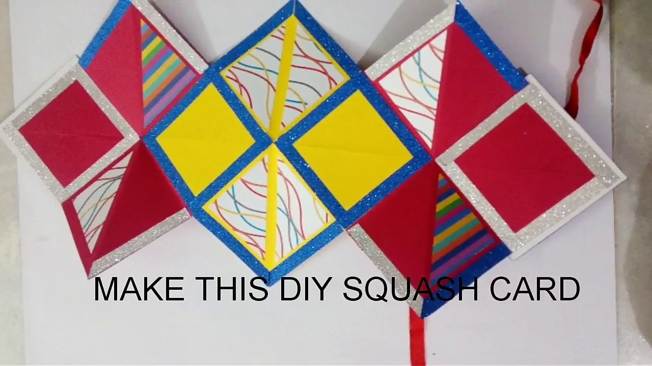 DIY SQUASH CARD || HOW TO MAKE SQUASH CARD FOR SCRAPBOOKING - YouTube