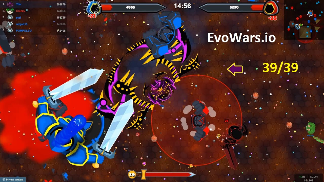 EvoWars.io Evolutions Unlocked 39/39 High Score - YouTube
