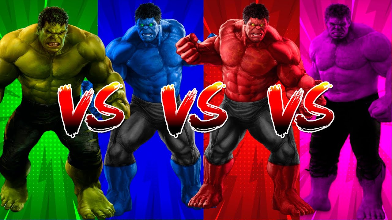 SUPERHERO COLOR DANCE CHALLENGE Hulk vs Blue Hulk vs Red Hulk vs Purple ...