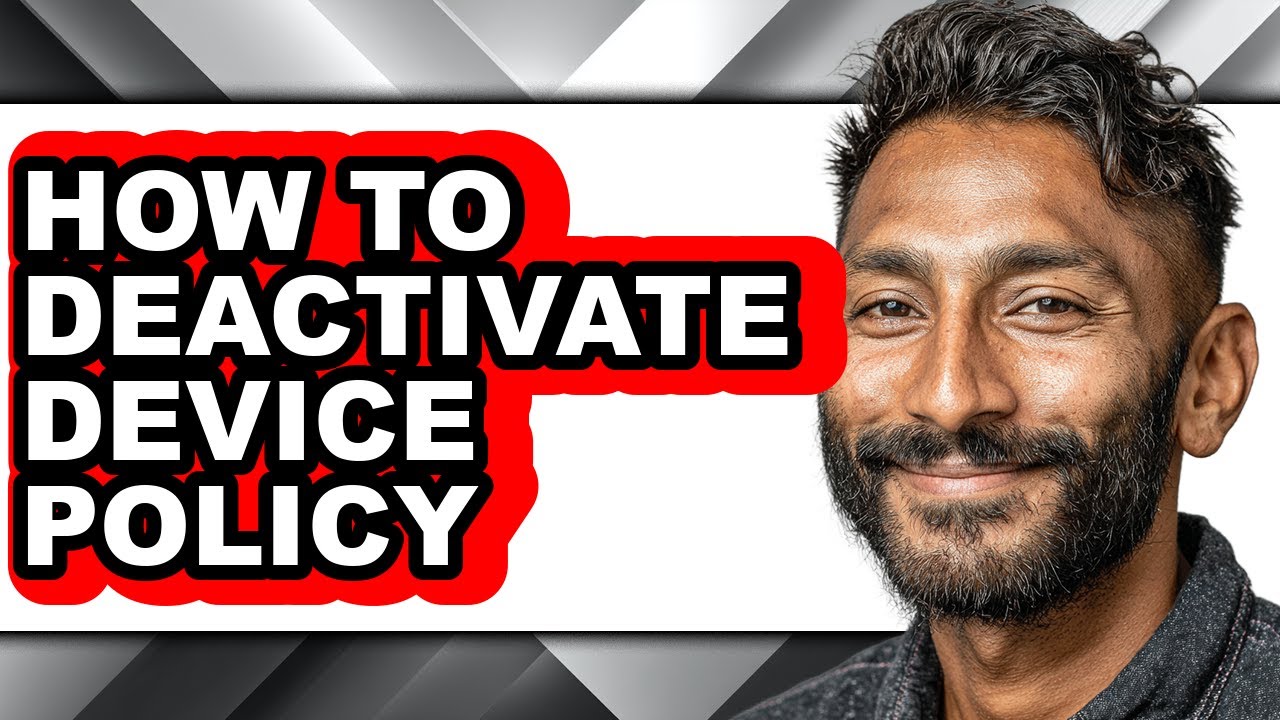 How to Deactivate Device Policy (only Way) - YouTube