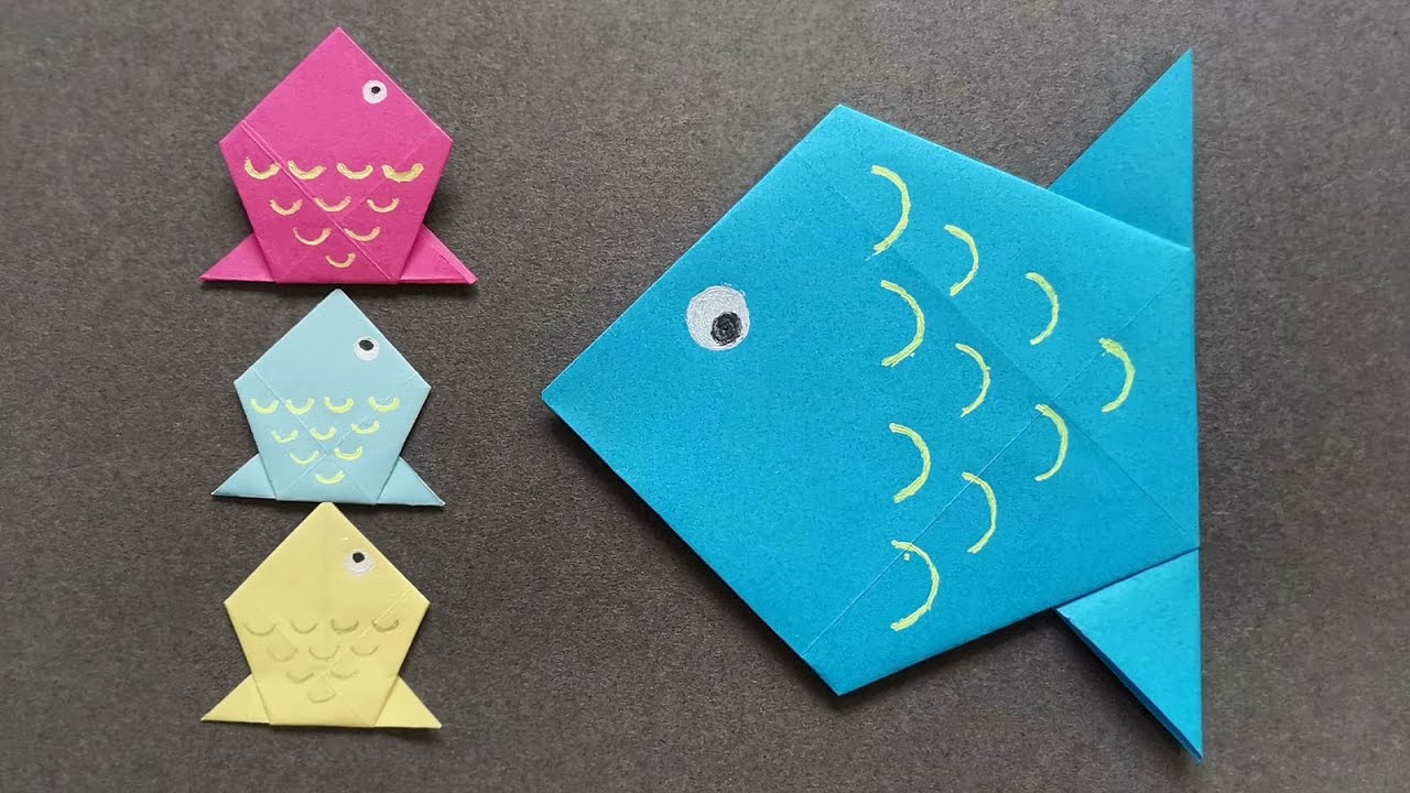 Origami fish | How to easy make paper fish tutorial - YouTube