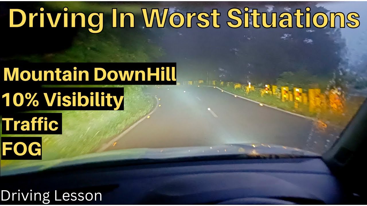 Driving In Worst Situations | Mountain DownHill , Extreme Fog , Traffic And No Light. - YouTube