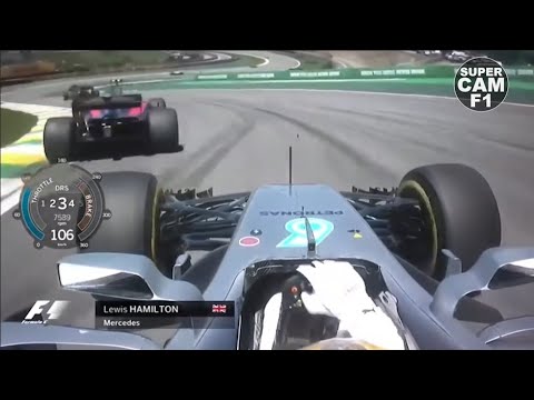 F1 2017 Hamilton Overtakes with New Engine | Brazilian Grand Prix | With Telemetry