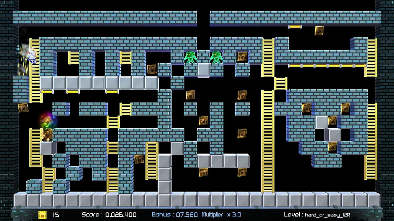 Lode Runner Legacy: hard_or_easy_12R (Alt Start) - YouTube