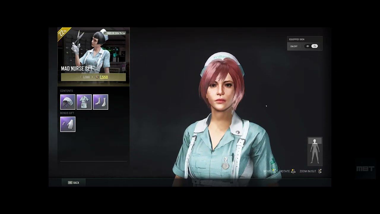[SHOWCASE] PUBG SHOP ITEMS: MAD NURSE SET - YouTube