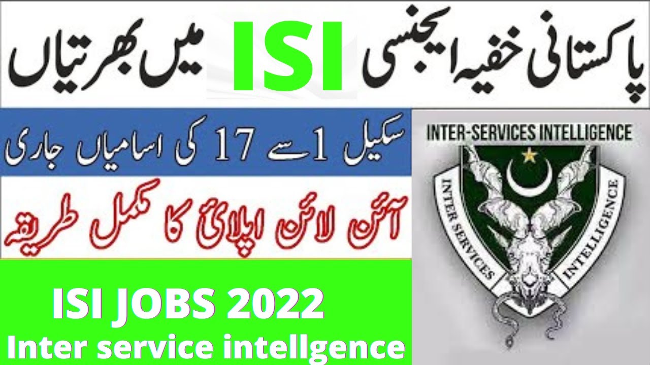 Latest jobs in ISI 2022 | Ministry of Defence ISI Jobs apply Online ...
