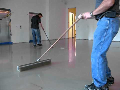 Broadcasting Glass into the TRU self leveling polishable overlay - YouTube