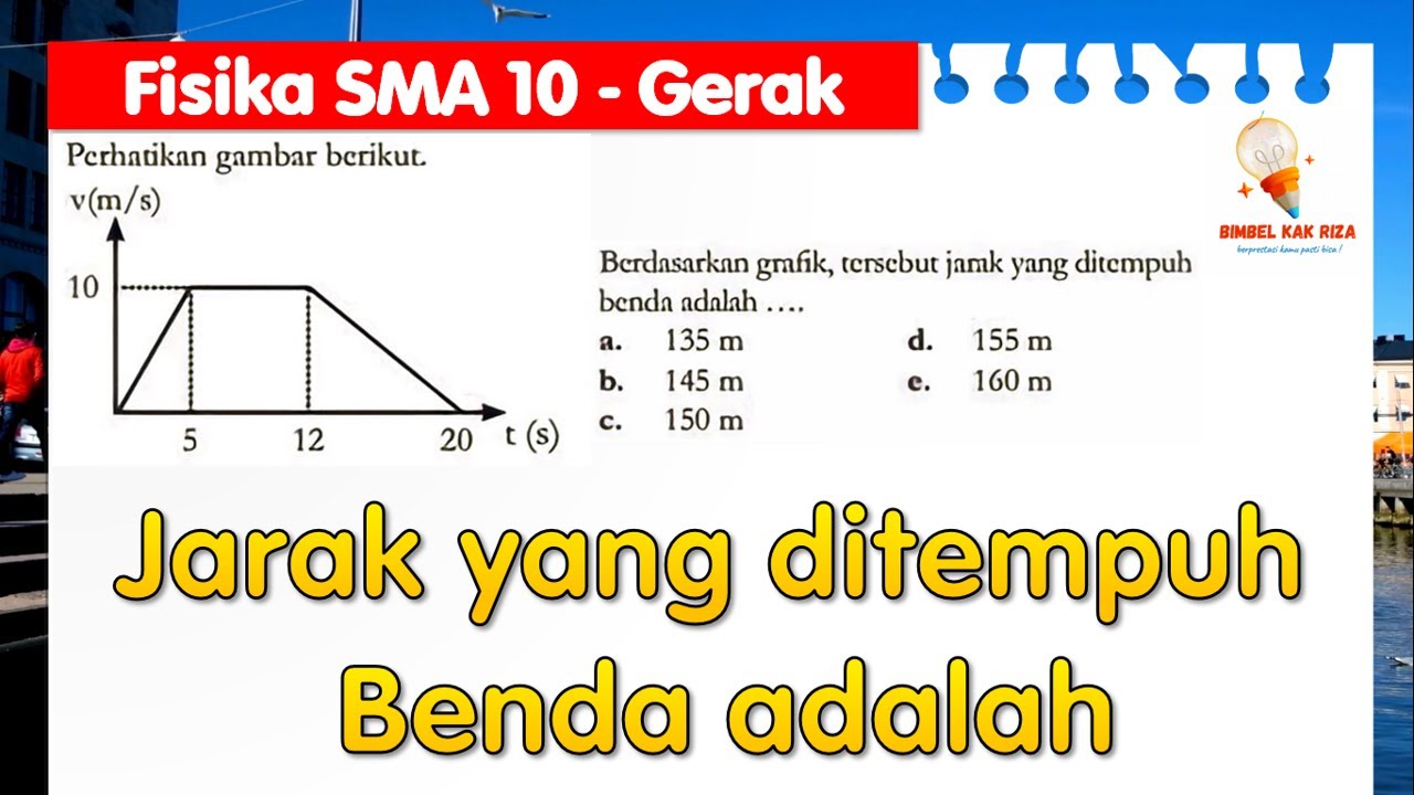 Berdasarkan grafik tersebut jarak yang ditempuh benda adalah #fisika # ...