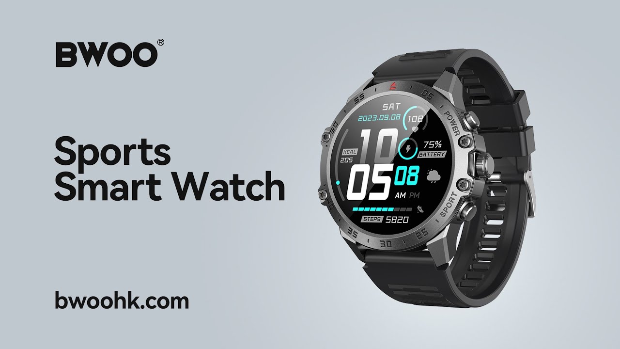 BWOO WA-08 1.43" IP67 waterproof Smart Watch with Fitness Tracker - YouTube
