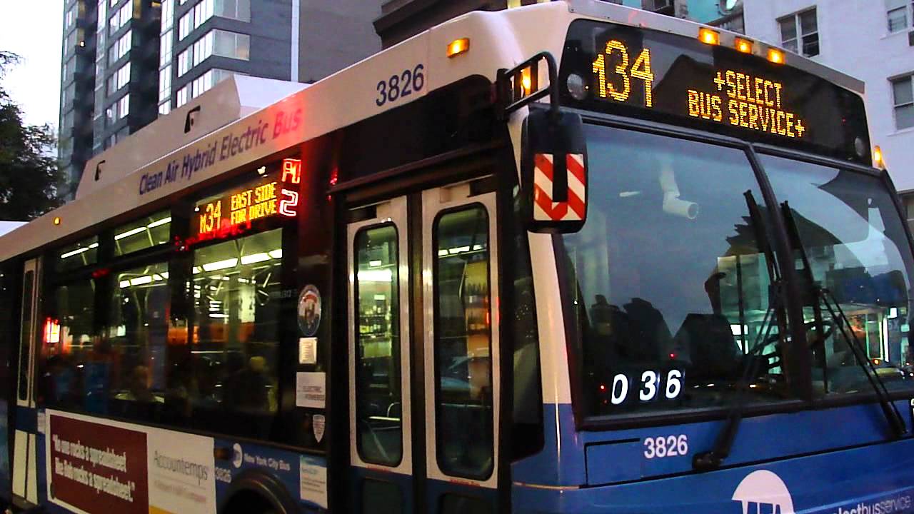 MTA New York City Bus: Orion 07.501 NG HEV #3826 M34 +SBS+ @ E. 34th ...