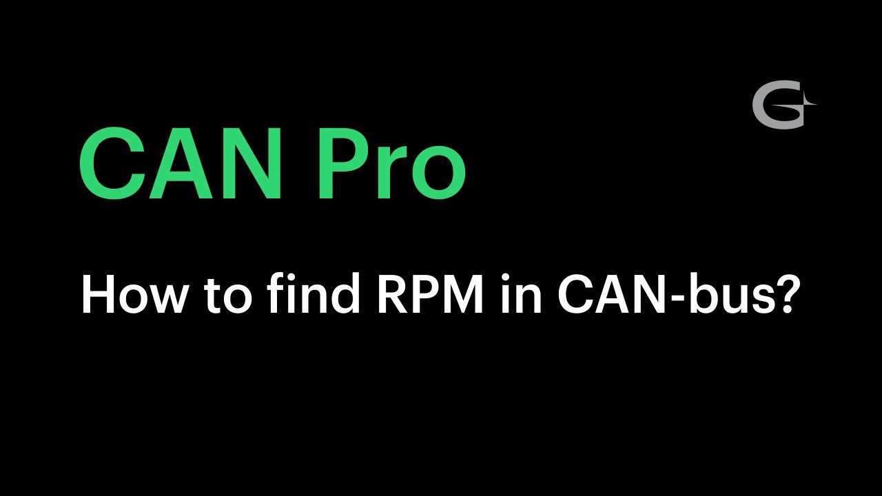 How To Find RPM In CAN bus Lesson 7 YouTube How To Find RPM In CAN bus Lesson 7 YouTube