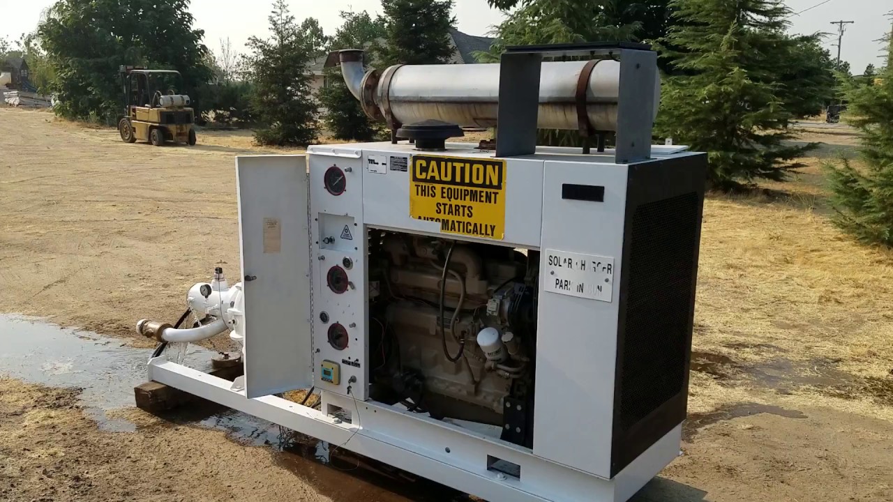 John Deere diesel powered water pump - YouTube