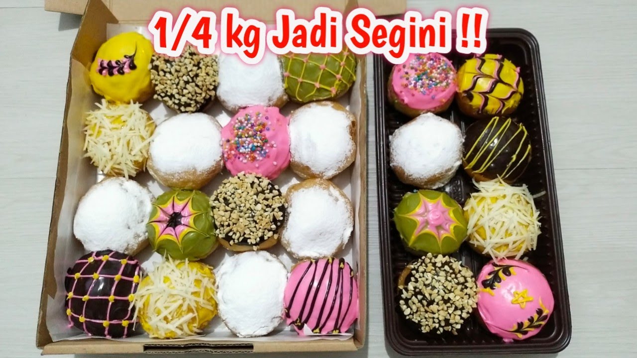 Donat Mini, 1/4 Kg Jadi Segini !! - YouTube