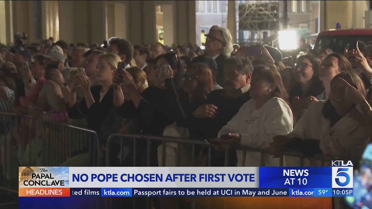 No pope selected after first conclave vote - YouTube