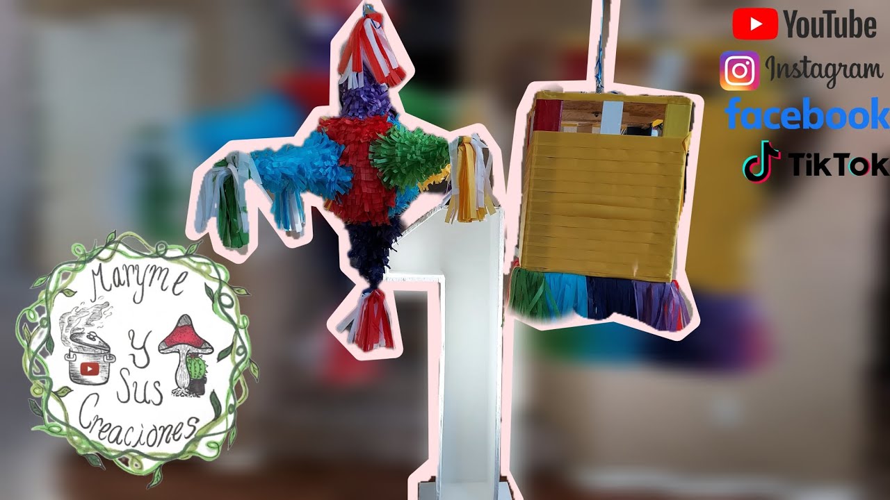 DIY PIÑATA de Colores Y SPINNING PIÑATA! 🎊| Maryme Y Sus Creaciones ...