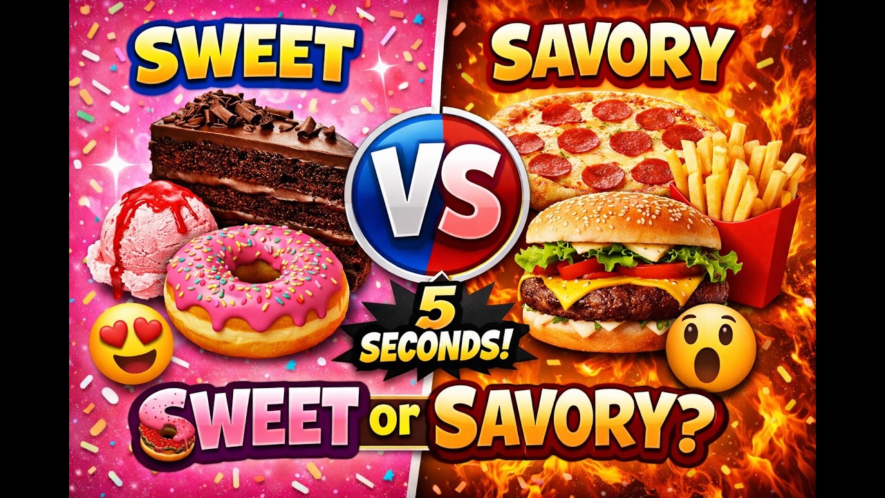 Sweet or Savory? 🍩🍕 The Ultimate Food Preference Challenge! - YouTube