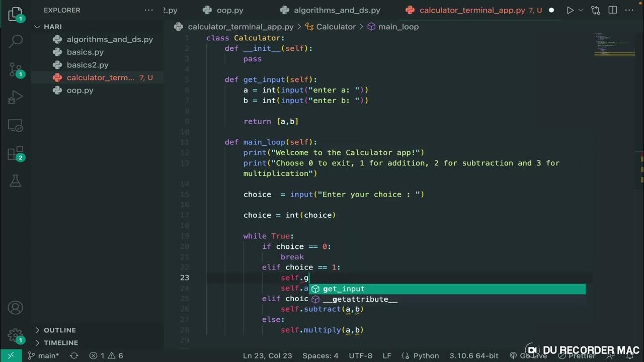 Python tutorial 5 - Calculator terminal app - YouTube