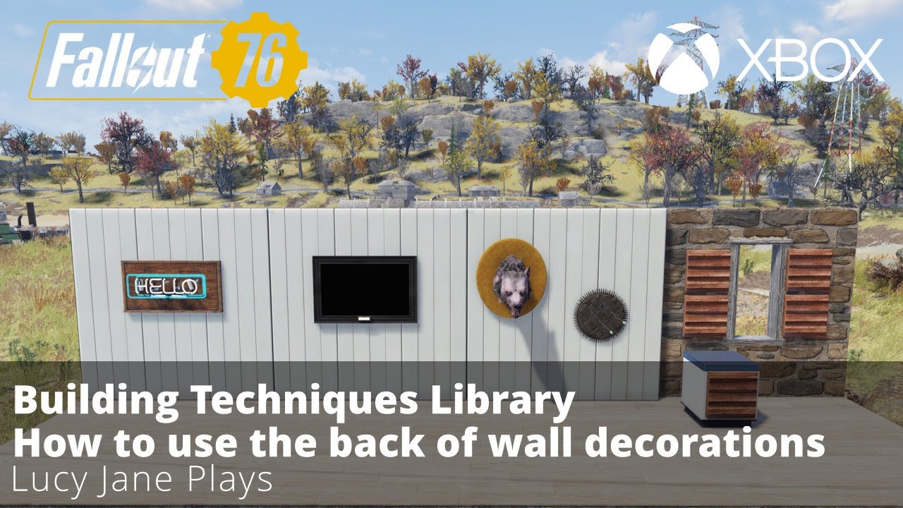 Fallout 76 - How to use the back of wall decorations - YouTube