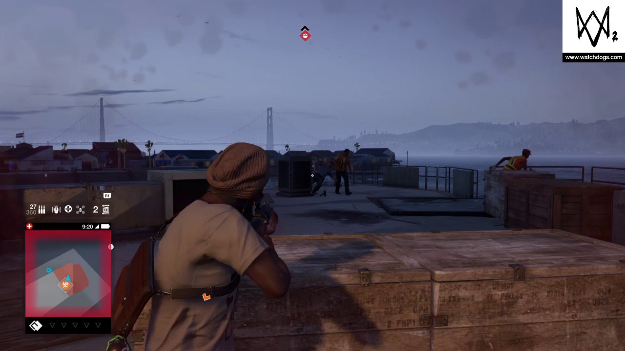 Watch Dogs 2 Security Guard Blows Up His Own Guard Dog - YouTube