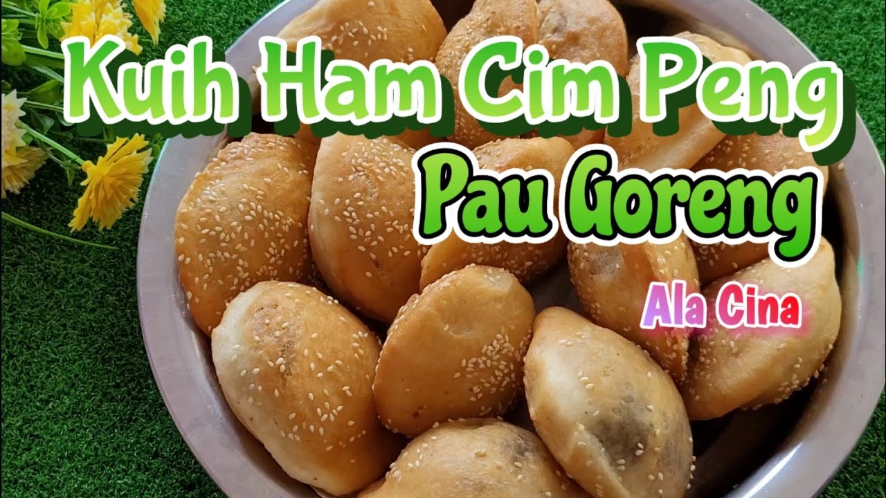 Resepi Kuih Ham Cim Peng | Pau Goreng Inti Kacang Merah - YouTube