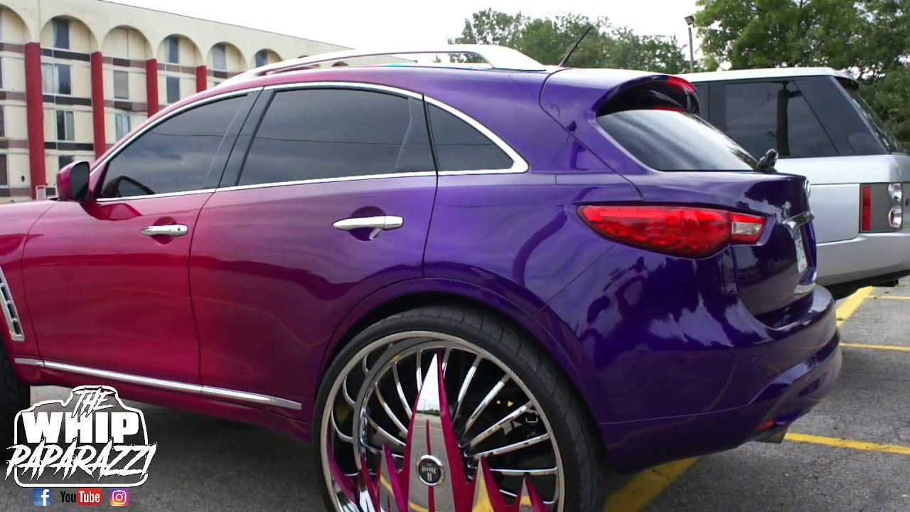Candy Fade Infiniti FX35 on 32" Dub F.U. Floaters - YouTube
