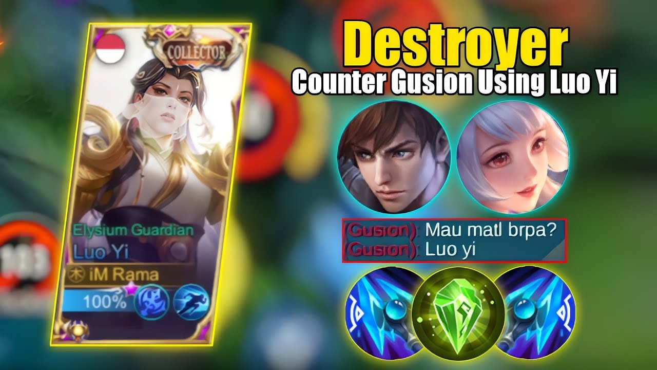 GUSION REVAMP IS VERY OP !! This Is How Luo Yi Counter Gusion | Luo Yi ...