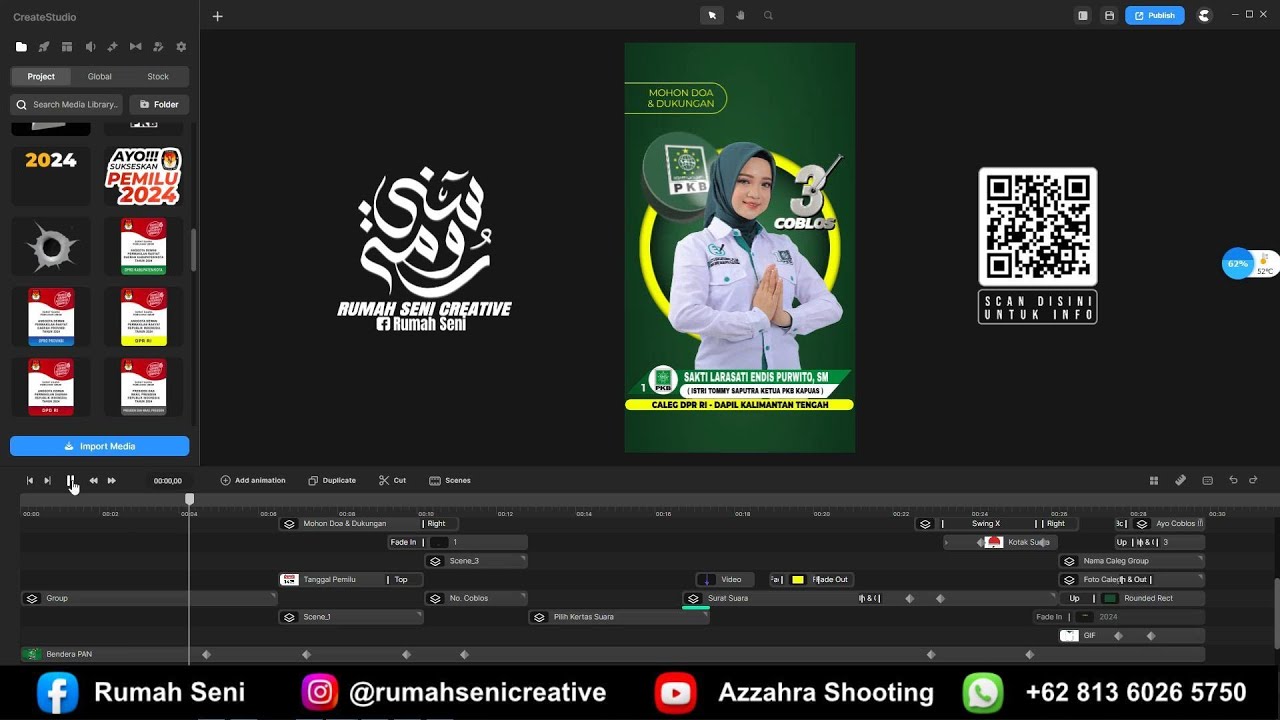 SIMULASI COBLOS CALEG DPR RI - PKB #personalbranding #caleg #pemilu # ...