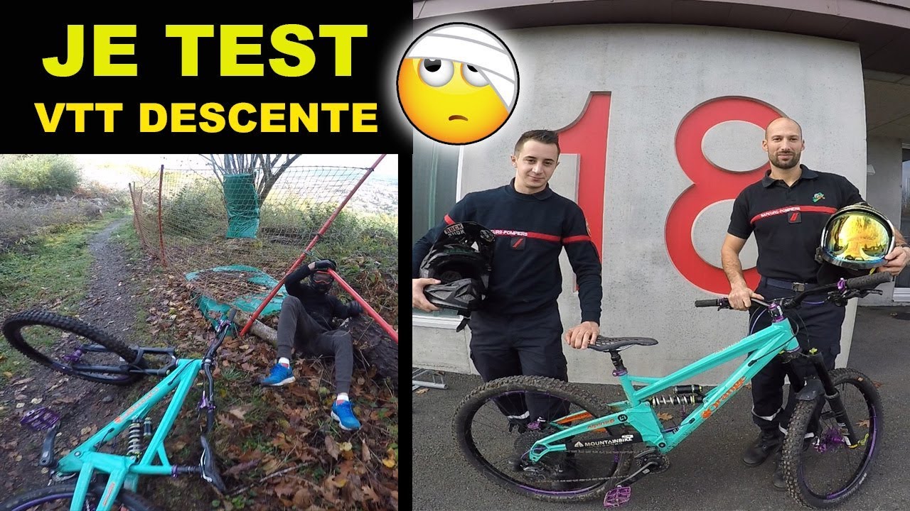 CHUTE en VTT descente - YouTube