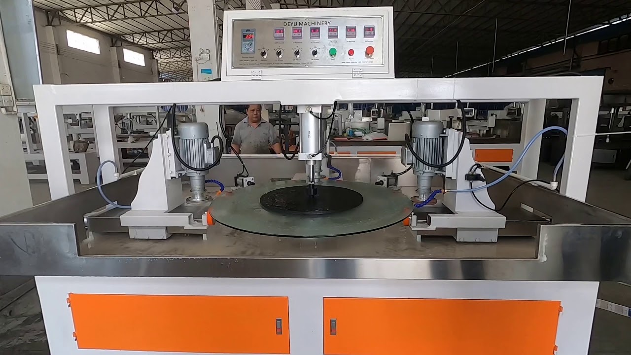 DEYU ROUND GLASS GRINDING MACHINE - YouTube