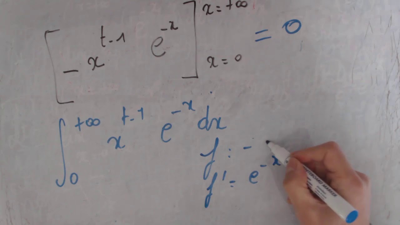 Les limites - Limite de 0 à l'infini de x^(t-1)*e(-x) - YouTube