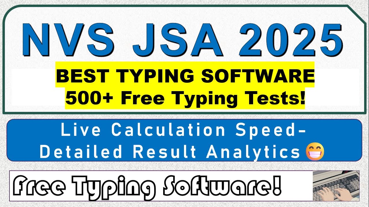 NVS JSA 2025 Best Typing Software - YouTube