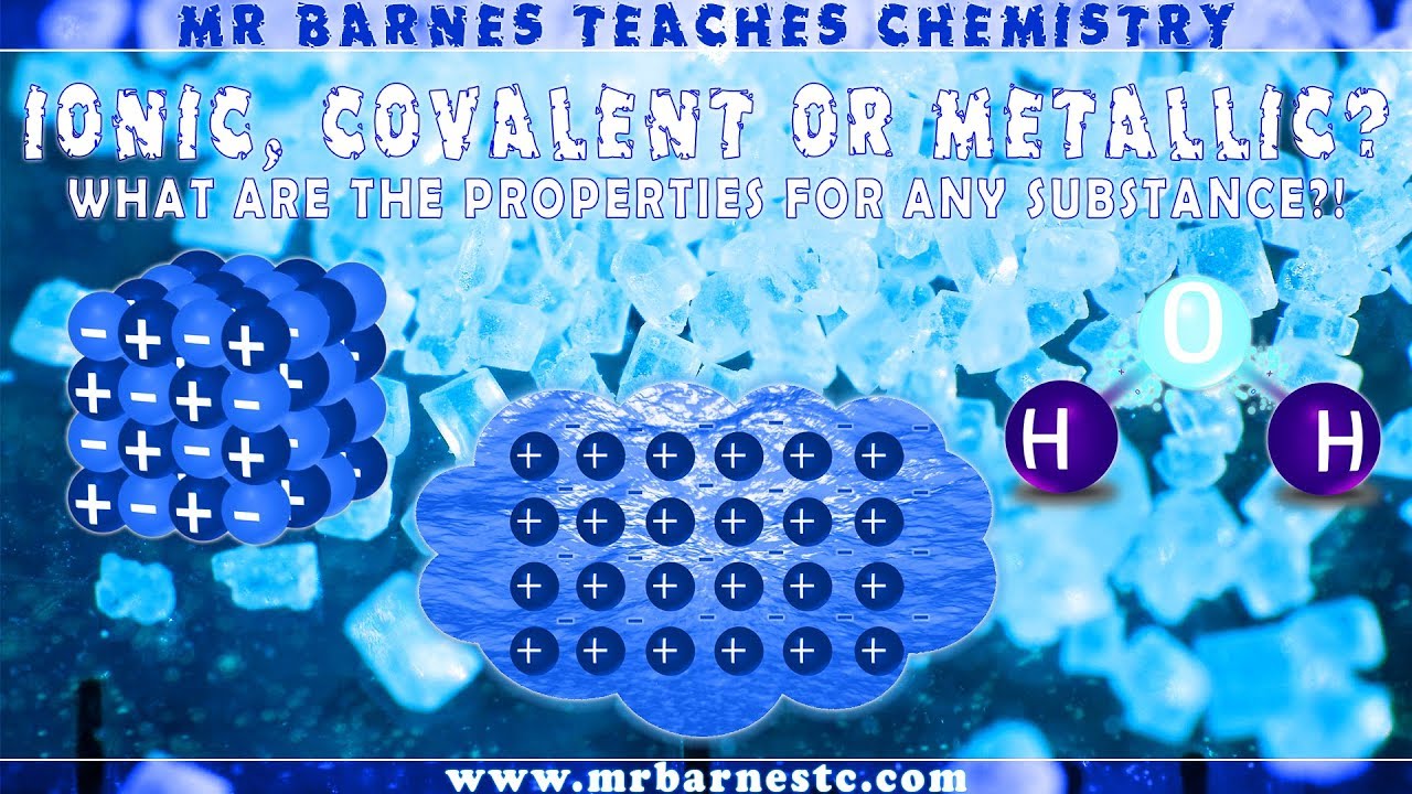 Ionic, Covalent or Metallic? GCSE Chemistry 1-9: How to explain the ...