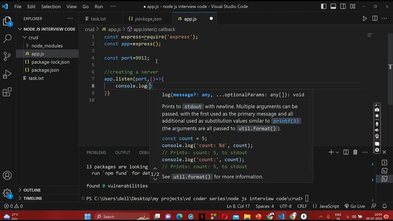 nodejs mongodb crud example part 1 - YouTube