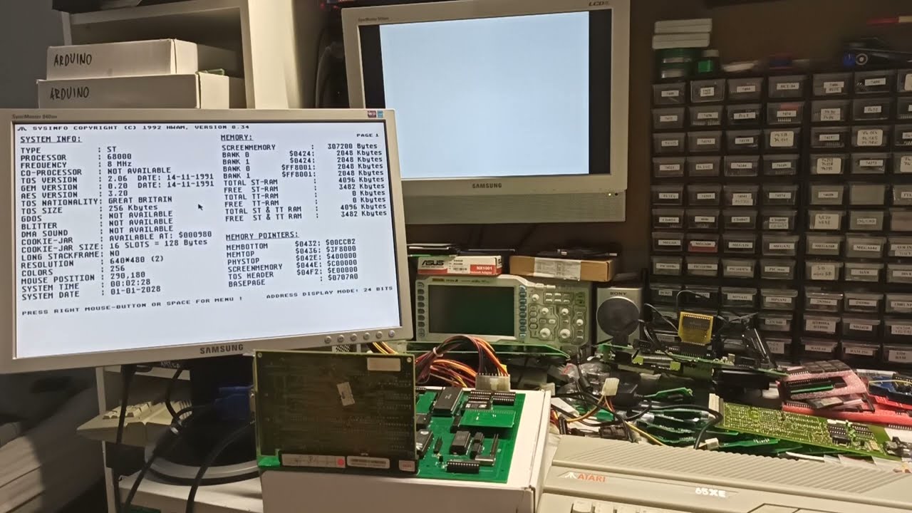 STGA1040 working on Atari ST ATX motherboard - YouTube