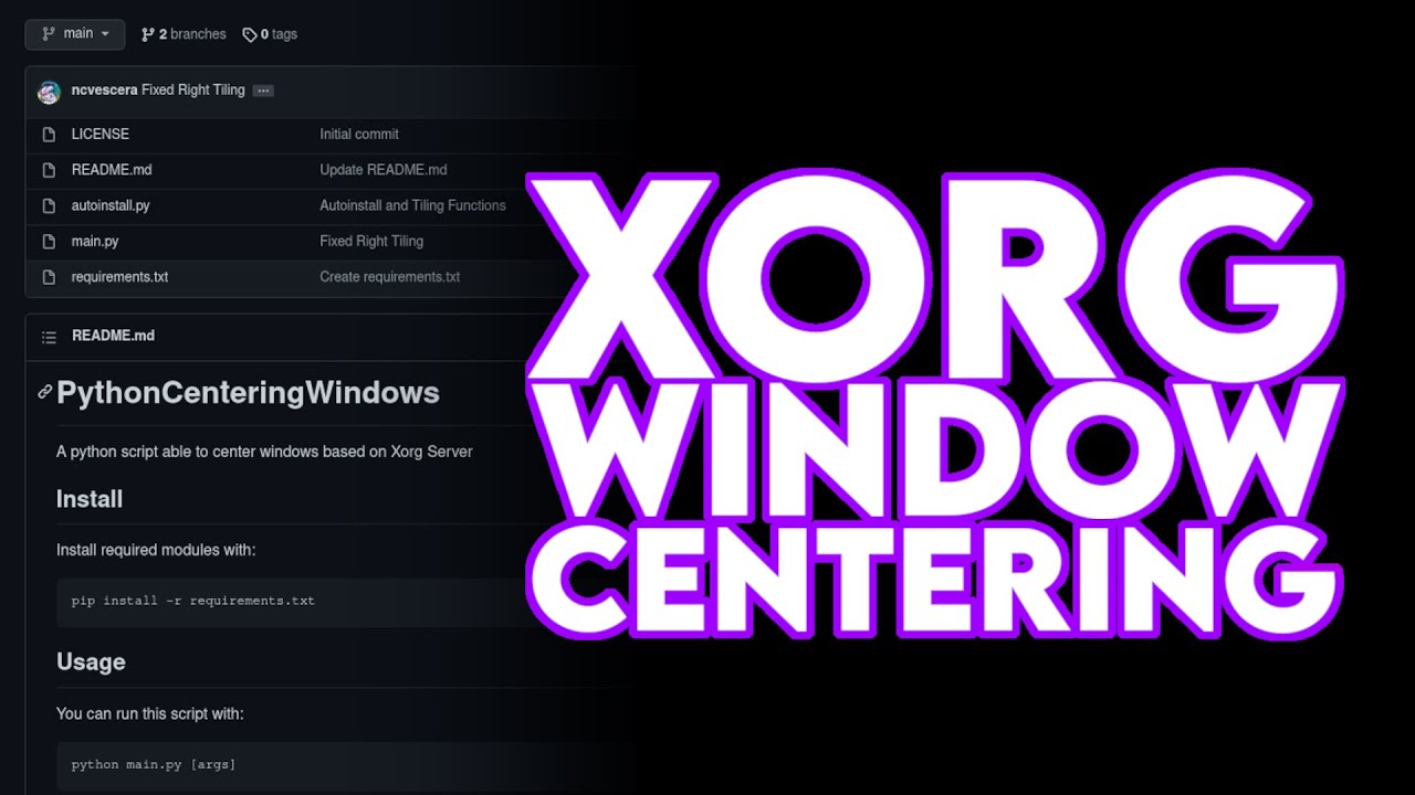 window centering in any (xorg based) environment - YouTube