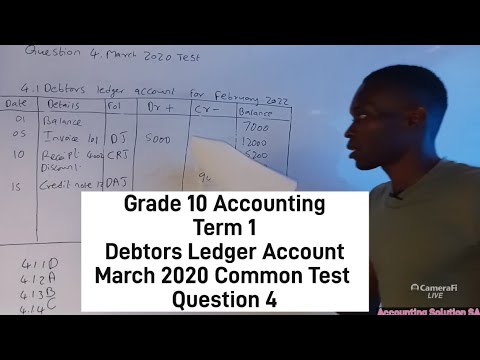Grade 10 Accounting Term 2 : Debtors Ledger Account | March 2020 Common ...