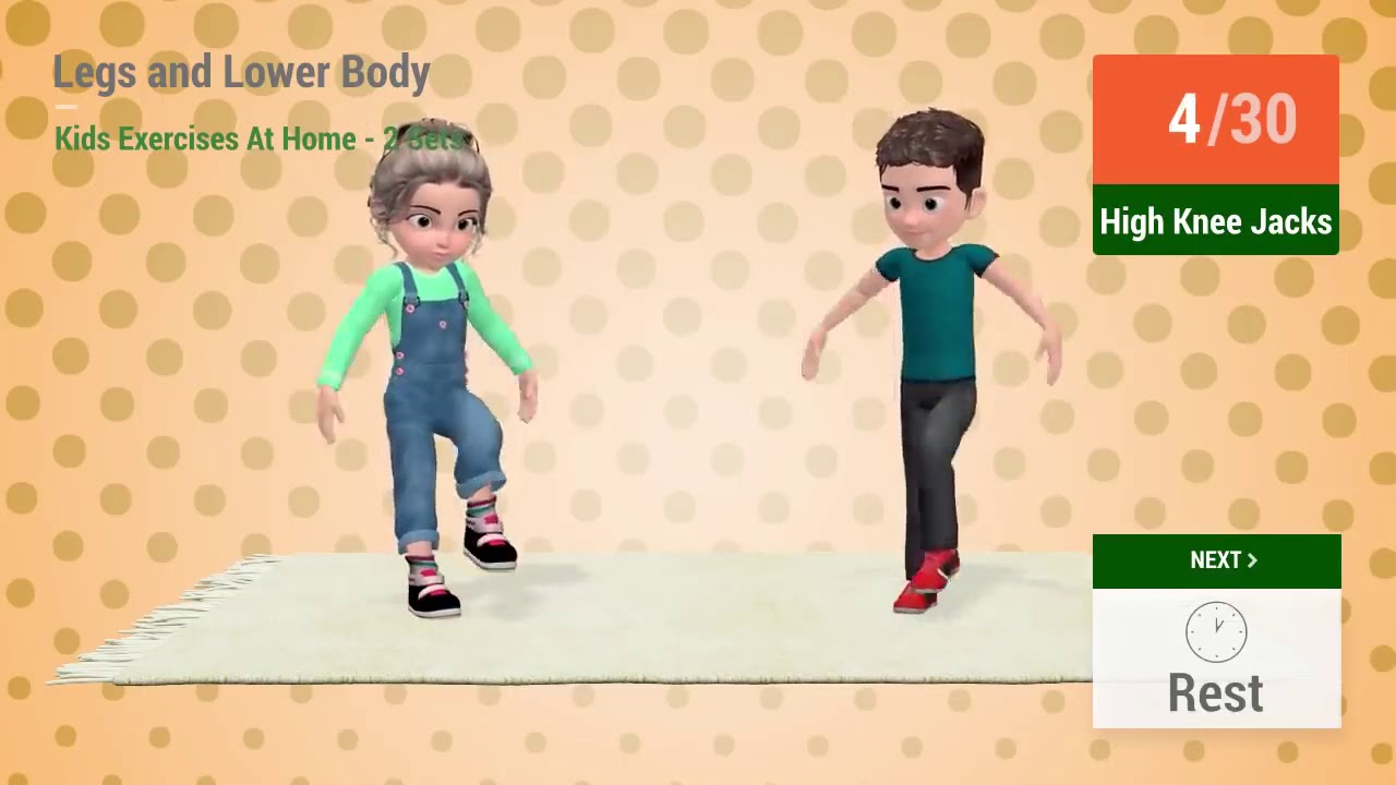 7 exercices pour les enfants: jambes et bas du corps - YouTube