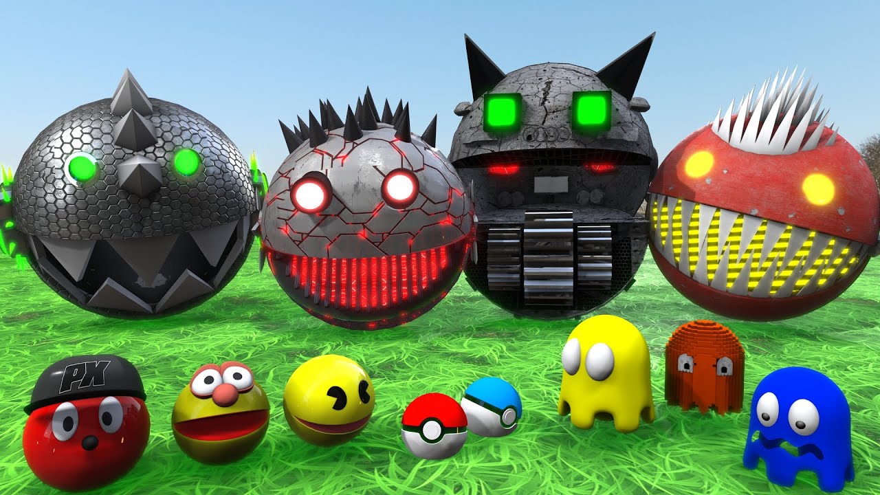 ROBOT PACMAN VS MONSTER PACMAN USE POKEMON NEW ADVENTURE - YouTube