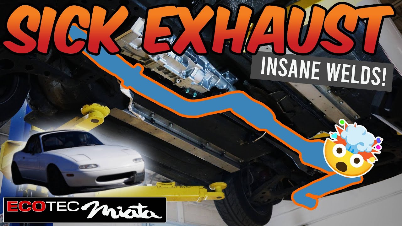 HAND-CRAFTED EXHAUST SYSTEM for the DIY Ecotec Miata, IT DRIVES - YouTube