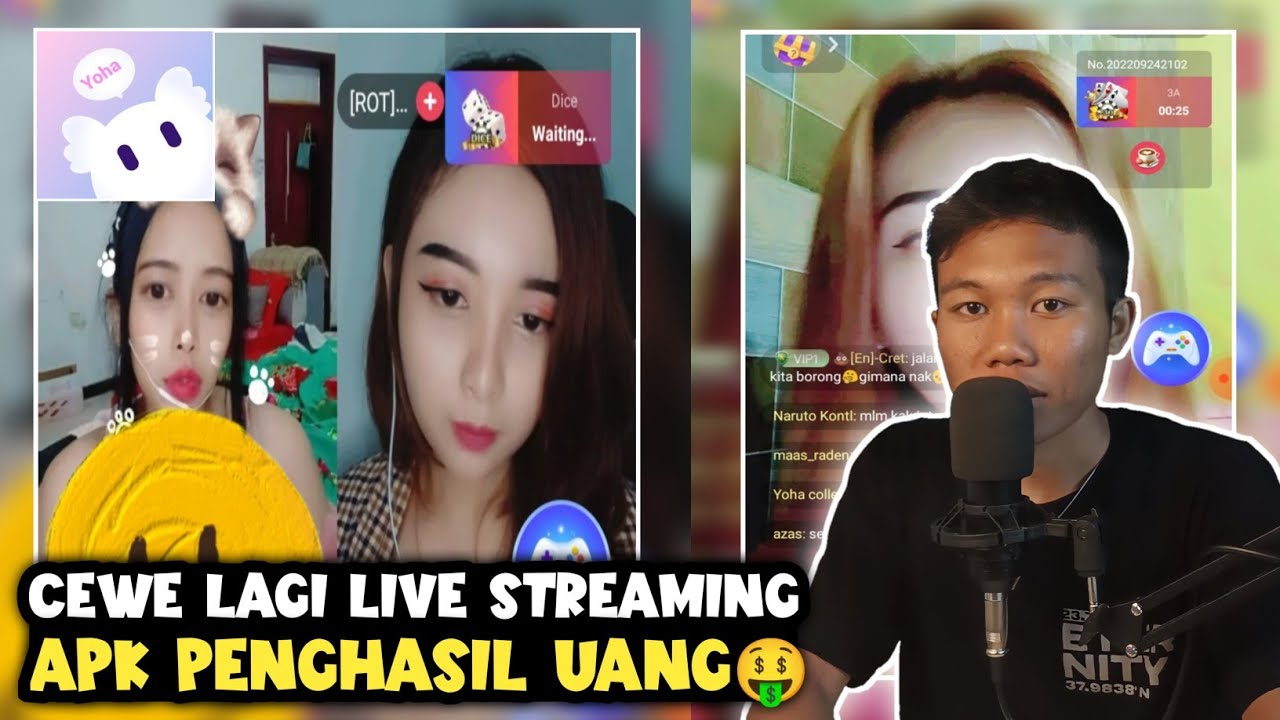 CEWE LIVE STREAMING MANTEP !! REVIEW APLIKASI PENGHASIL UANG🤑 - YouTube