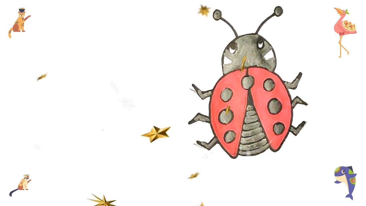 Steps to Draw Beautiful Bedbug | Color Beautiful Bedbug - YouTube