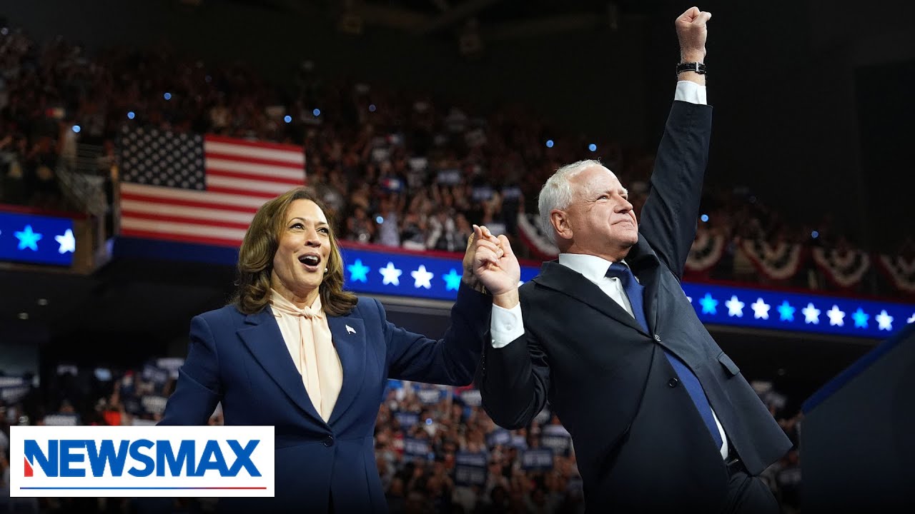 Harris-Walz ticket makes first appearance on national stage | National ...